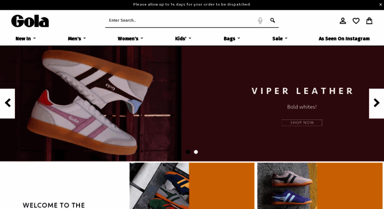 Access gola.co.uk. Gola - Official Supplier of Gola Trainers for Men ...