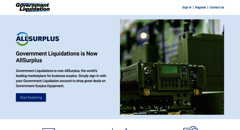 Access govliquidation.com. Government Surplus Auctions at Government ...