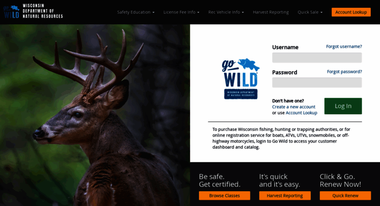 Access gowild.wi.gov. Wisconsin DNR Go Wild!