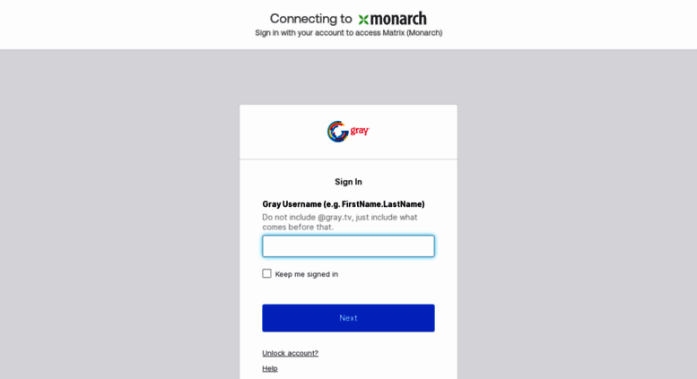 Access gray.matrixformedia.com. Matrix - Login