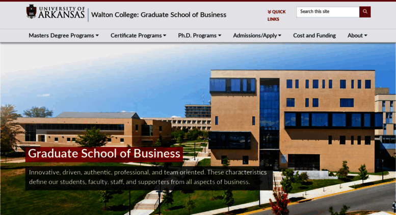 Access gsb.uark.edu. Graduate School of Business | Walton College ...
