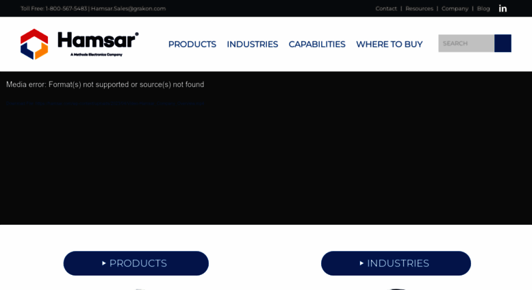Access hamsar.com. Home - Hamsar - A Methode Electronics Company