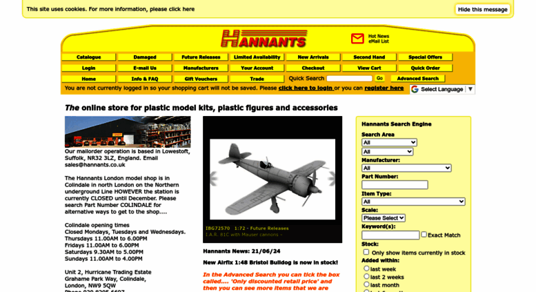 Access hannants.co.uk. Hannants - Plastic model kits, plastic figures ...