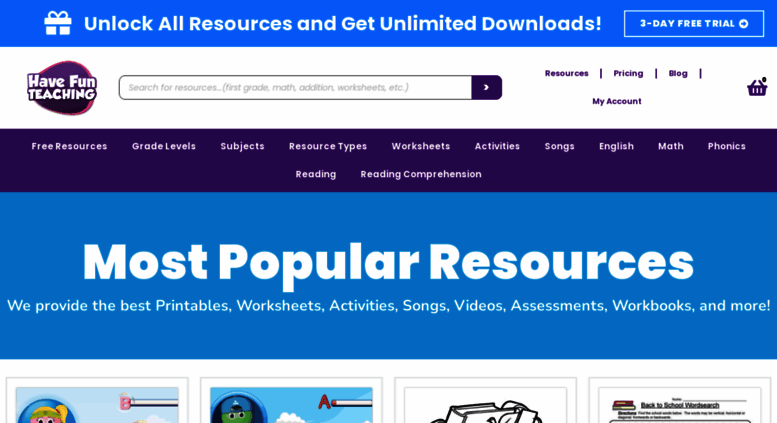 Access havefunteaching.com. Have Fun Teaching - Resources for Teachers ...