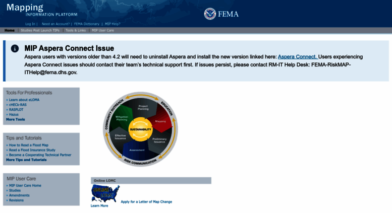 Access hazards.fema.gov. Home