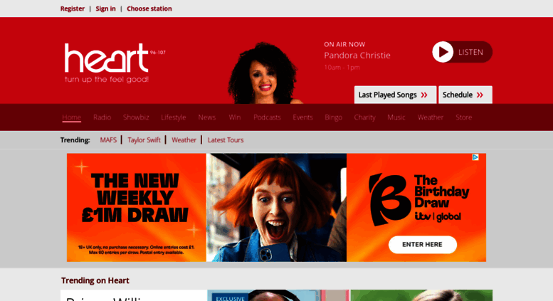 Access heart.co.uk. Heart Radio - turn up the feel good!