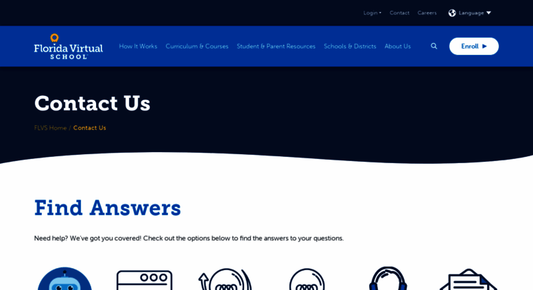 Access help.flvs.net. FLVS Help Center