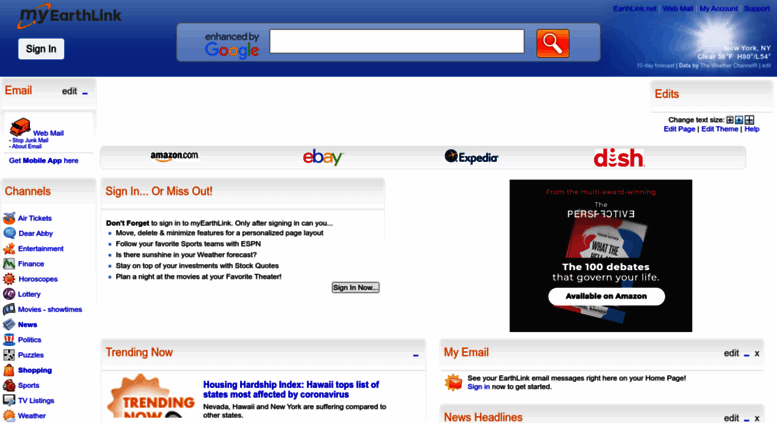 Access home.peoplepc.com. PeoplePC