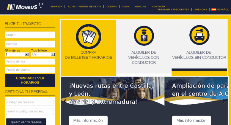 Access horarios.monbus.es. Compra billetes de autobús - Consulta ...