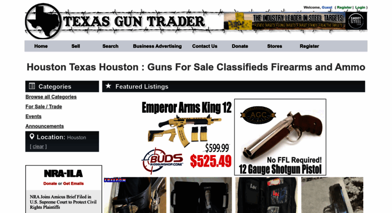 Access houston.texasguntrader.com. Texas Guns For Sale Classifieds ...