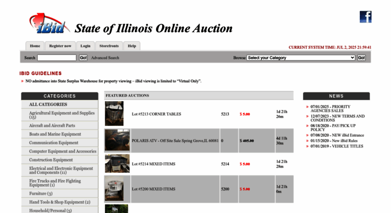 Access ibid.illinois.gov. iBid