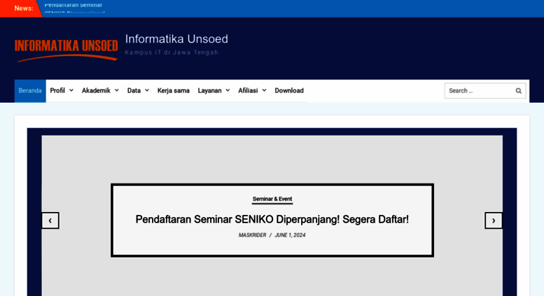 Access if.unsoed.ac.id. Teknik Informatika – Universitas Jenderal Soedirman