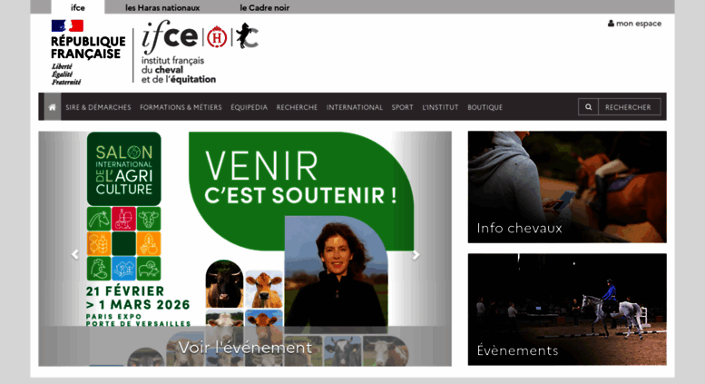 Access ifce.fr. ifce - Institut français du cheval et de l'équitation