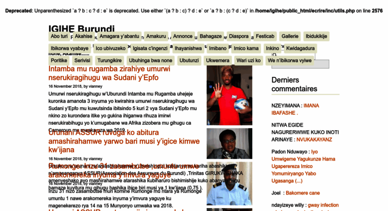 Access igihe.bi. Murahawe ikaze - IGIHE.bi