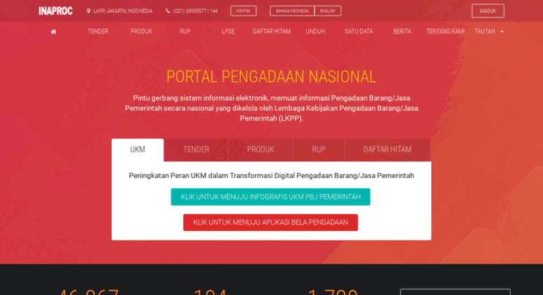 Access inaproc.lkpp.go.id. Beranda | INAPROC