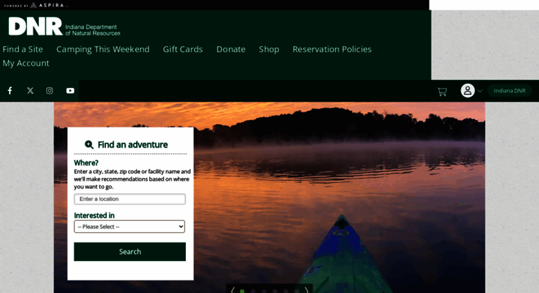 Access indianastateparks.reserveamerica.com. Campgrounds and Camping ...