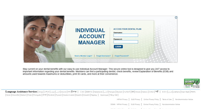 Access individualaccountmanager.com. Individual Account Manager