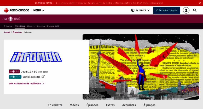 Access infoman.radio-canada.ca. Infoman | ICI Radio-Canada - Télé