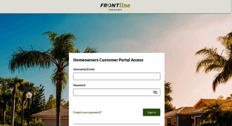 Access insured.frontlineinsurance.com. Log in to Account Management Portal