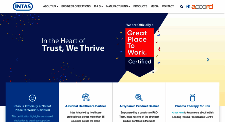 Access intaspharma.com. Intas Pharmaceuticals Ltd. – Offers wide range ...