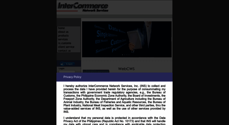 Access intercommerce.com.ph.