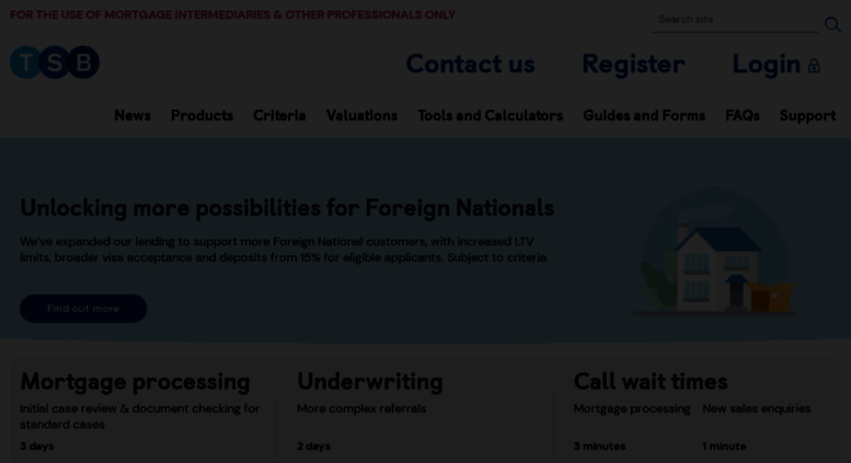 Access intermediary.tsb.co.uk. TSB Intermediaries home page - mortgages ...
