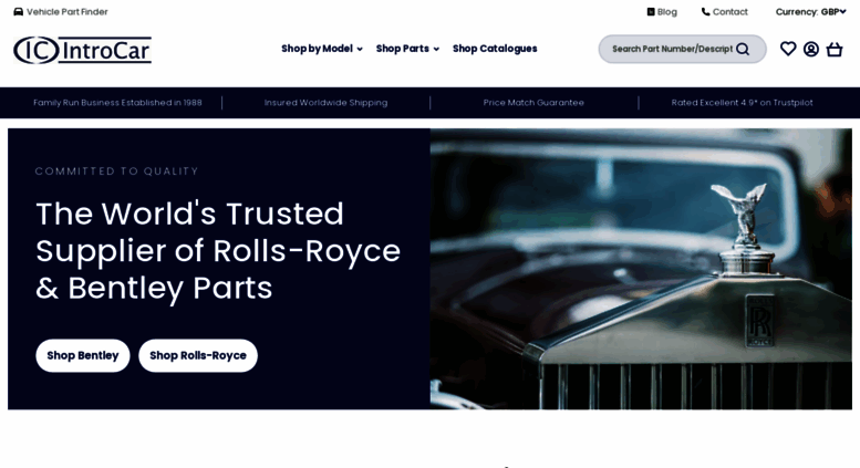 Access introcar.com. Bentley Parts | Rolls Royce Parts | Global Parts ...