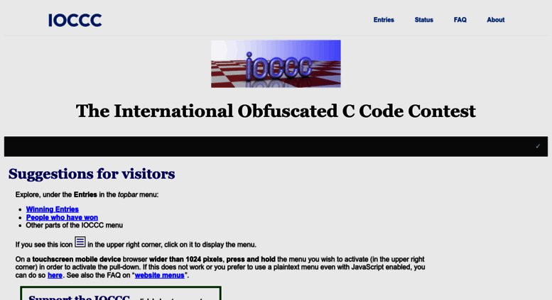 Access ioccc.org. The International Obfuscated C Code Contest
