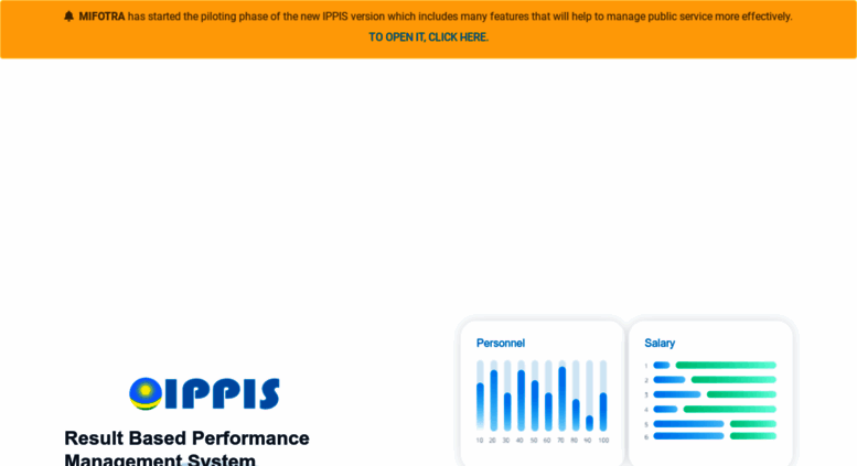 Access ippis.mifotra.gov.rw. IPPIS