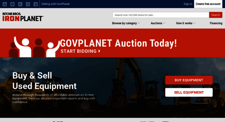 Access ironplanet.com. Used Heavy Construction Equipment & Trucks For ...