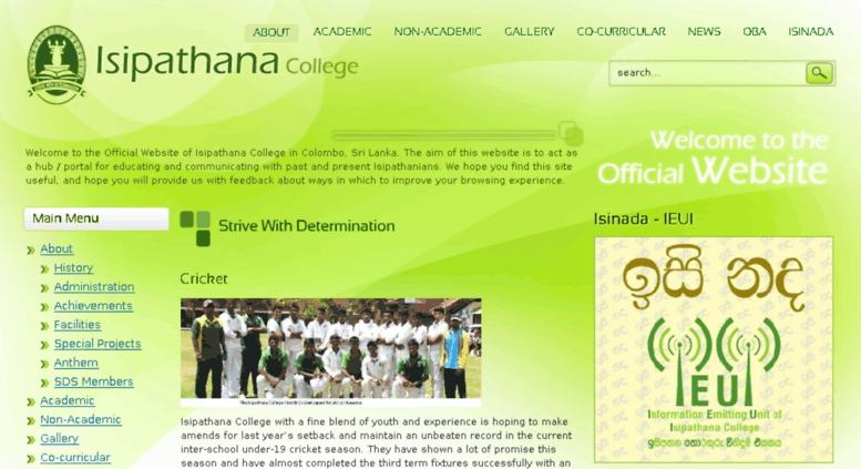 Access isipathana.lk. Isipathana College Official Website