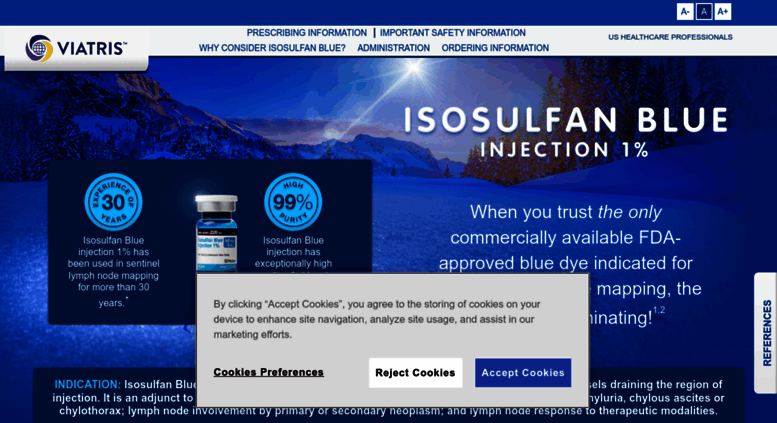 Access isosulfanblue.mylan.com. lsosulfan Blue Injection 1%| Mylan