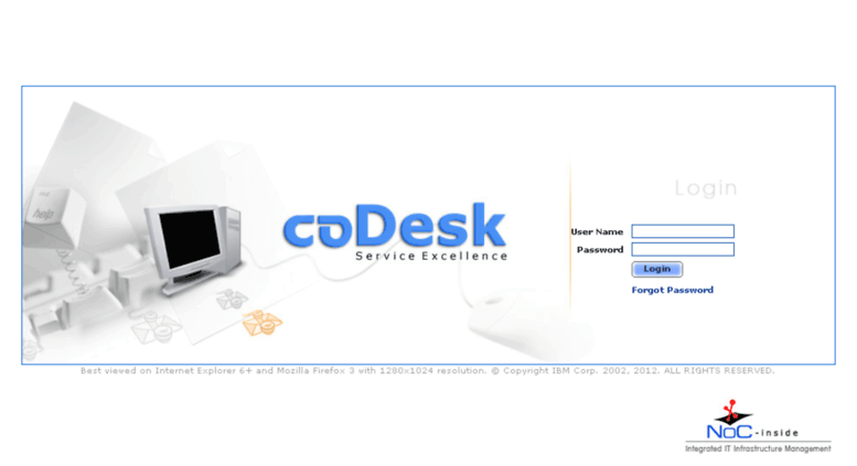 Access ithelpdesk.jfcgrp.com. coDesk Login