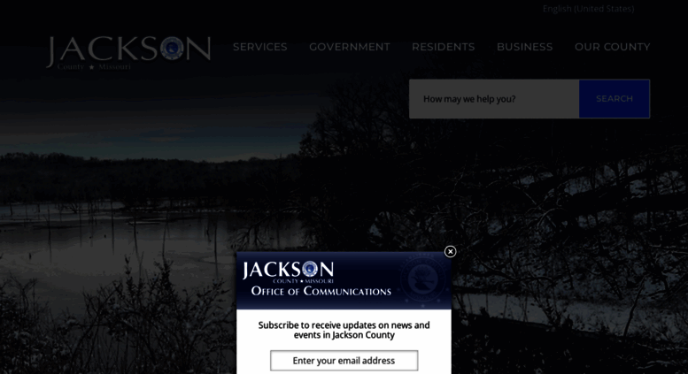 Access jacksongov.org. HOME - Jackson County MO