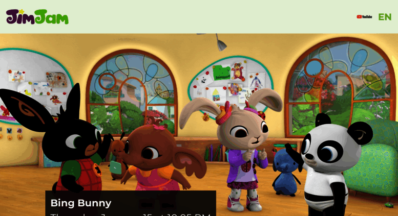 Access jimjam.tv. JimJam