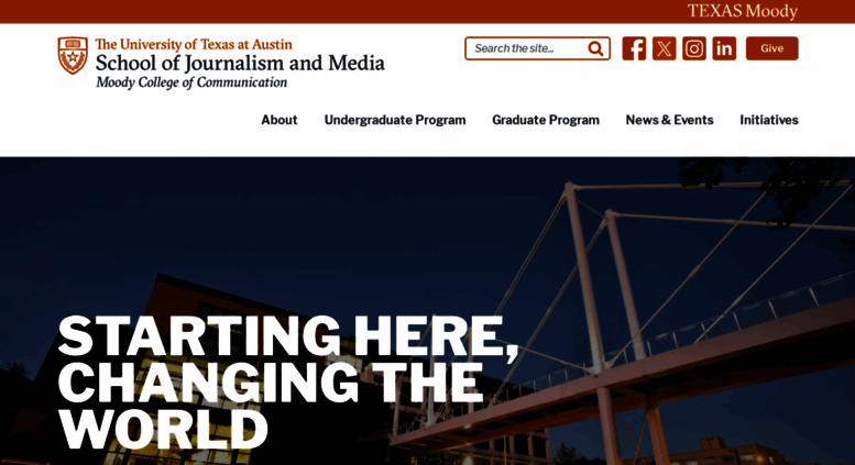 Access journalism.utexas.edu. Welcome to the School of Journalism ...