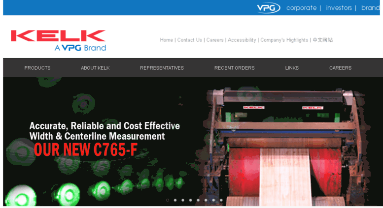 Access kelk.com. KELK | Sensors for Rolling Mills