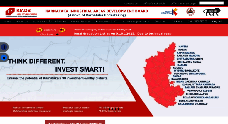 Access kiadb.in. KARNATAKA INDUSTRIAL AREA DEVELOPMENT BOARD