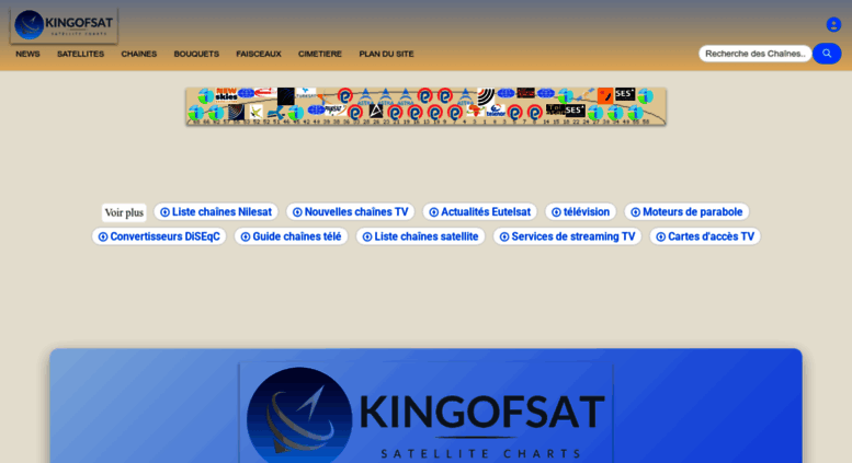 Access kingofsat.net. KingOfSat - European Satellite Zapping & Directory