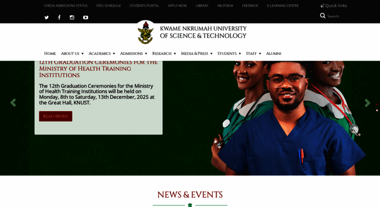 Access knust.edu.gh. Home | Kwame Nkrumah University of Science and ...