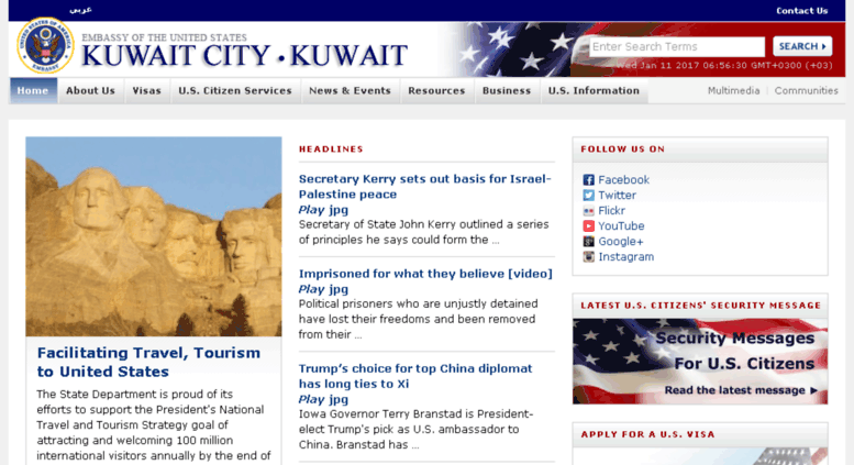 Access kuwait.usembassy.gov. U.S. Embassy in Kuwait