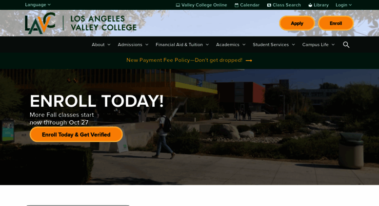 Access lavc.edu. Home: Los Angeles Valley College