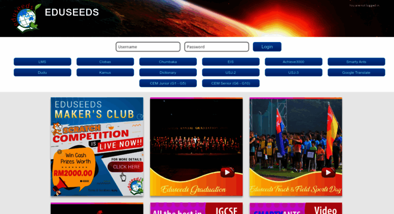 Access learning.eduseeds.com. Goal Setting