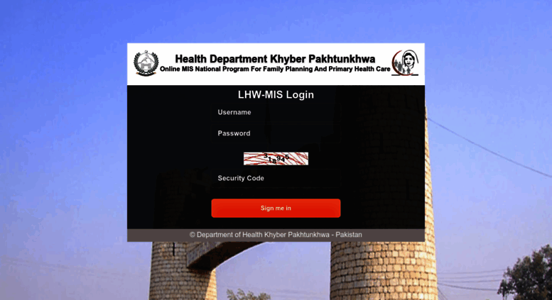 Access lhwmis.kphealth.pk. LHW - MIS