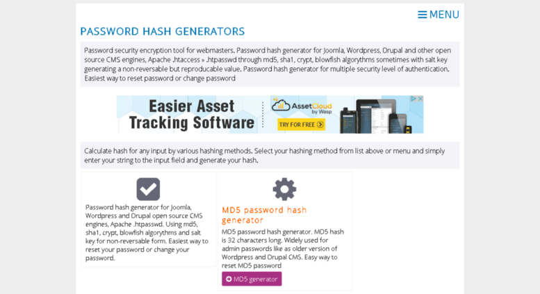 Using Md5 Hash To Generate A Key Onwebclever