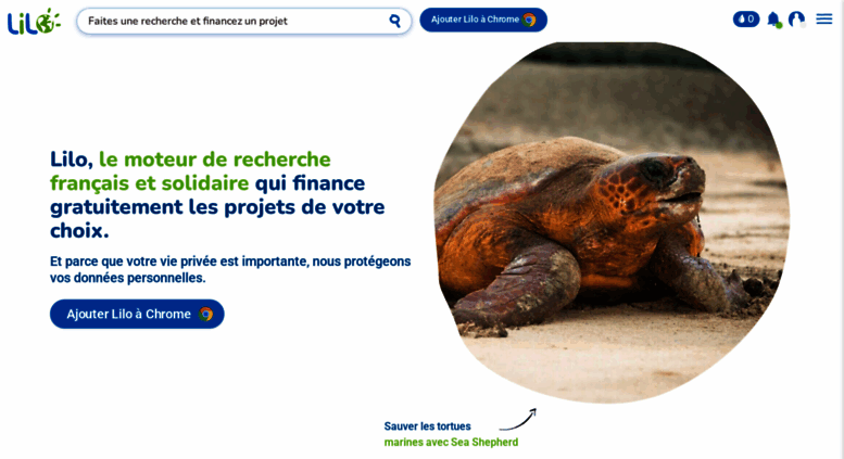 Access lilo.org. Lilo, le moteur de recherche français et solidaire