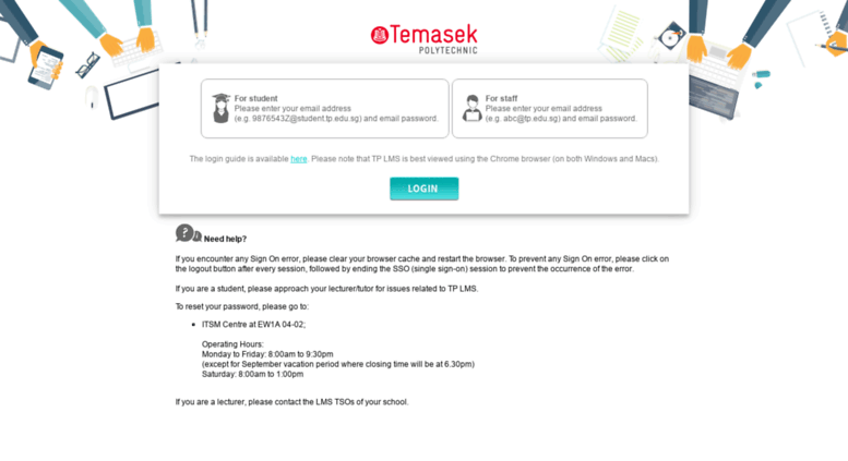 Access lms.tp.edu.sg. TP LMS