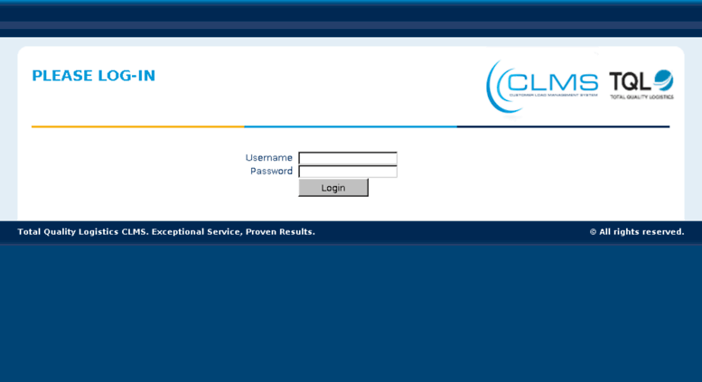 Access lms.tql.com. Total Quality Logistics :: Customer LMS