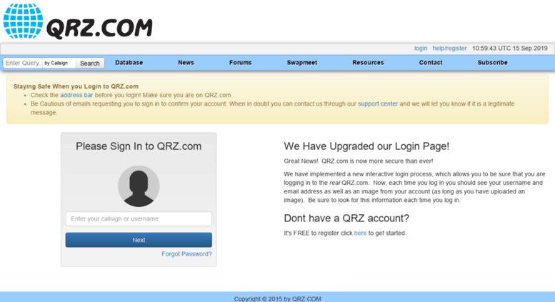 Access logbook.qrz.com. Login - QRZ.com