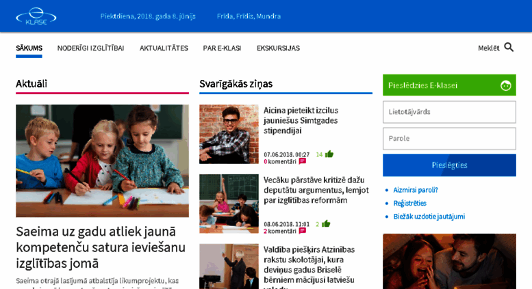 Access login.e-klase.lv. E-Klase - Labākai izglītībai